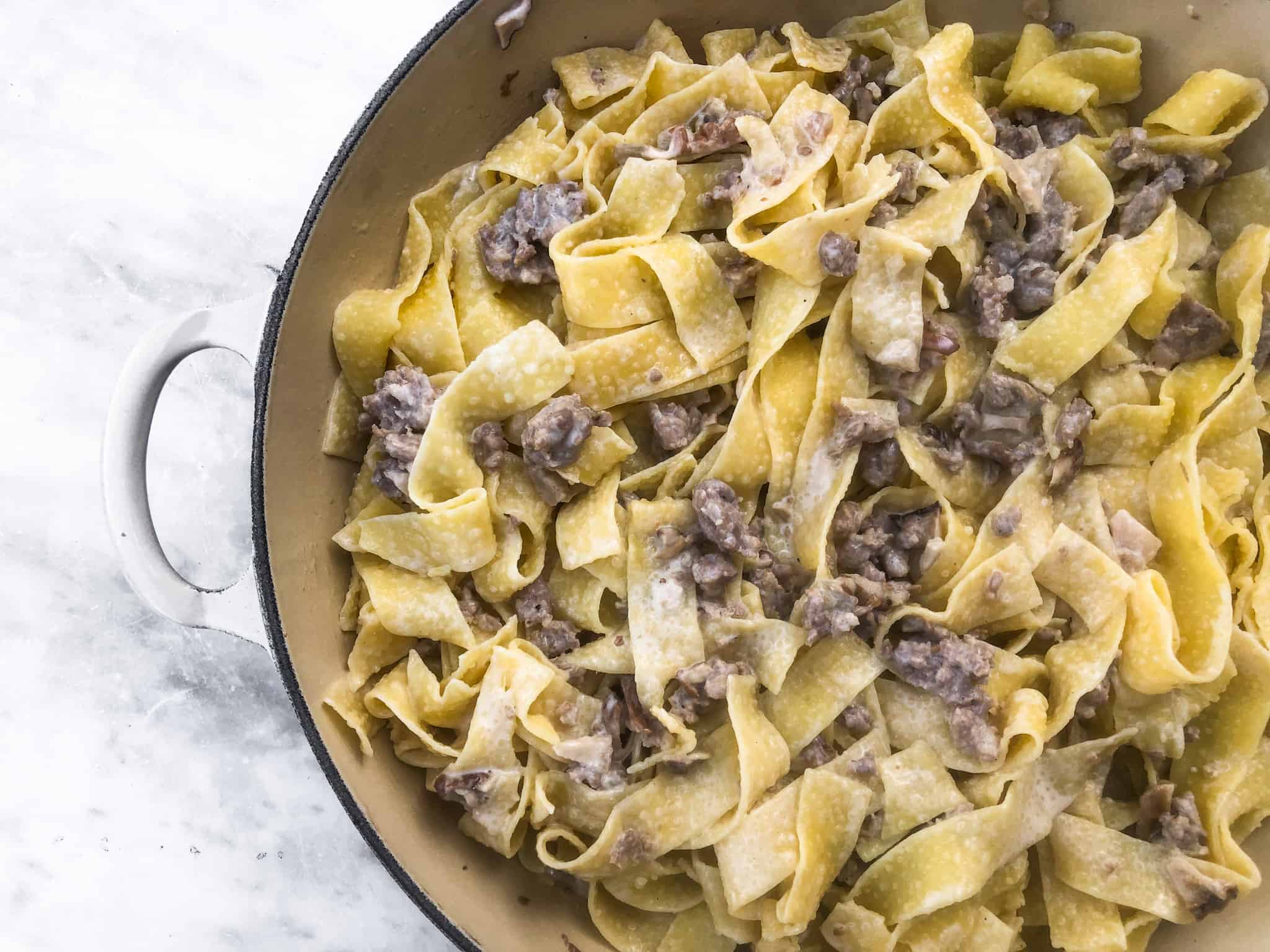 3-Ingredient Pasta For Easy Entertaining - Pappardelle Boscaiola ...