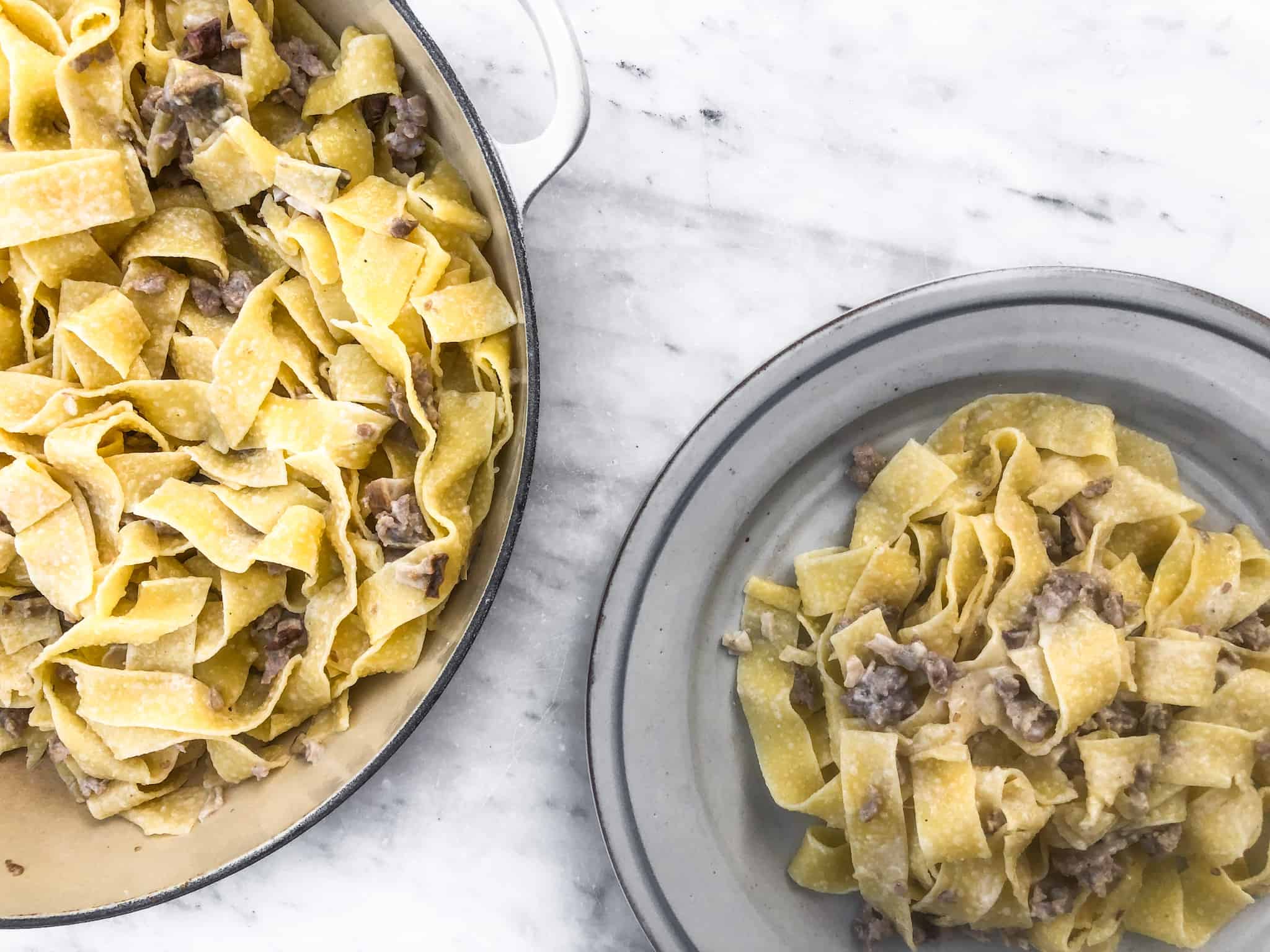 3-Ingredient Pasta For Easy Entertaining - Pappardelle Boscaiola ...
